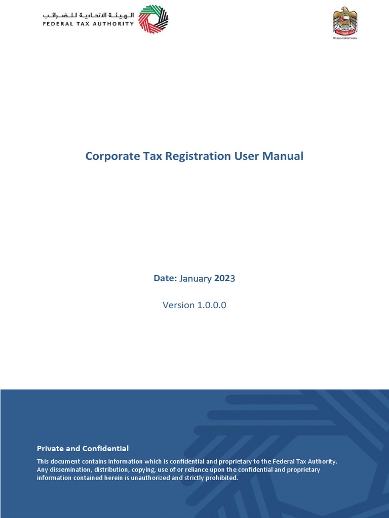 Corporate Tax Registration Manual | PDF | Taxpayer | Taxes