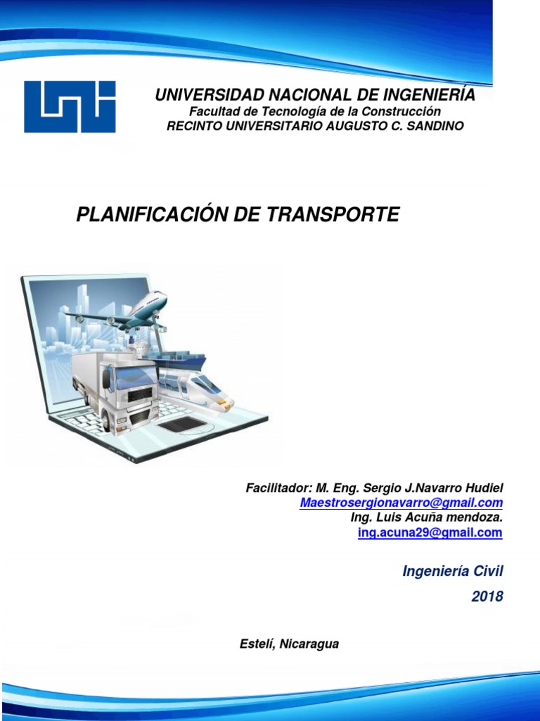 DOCUMENTO DE TRANSPORTE Actualizado PDF | PDF | Transporte | Planificación