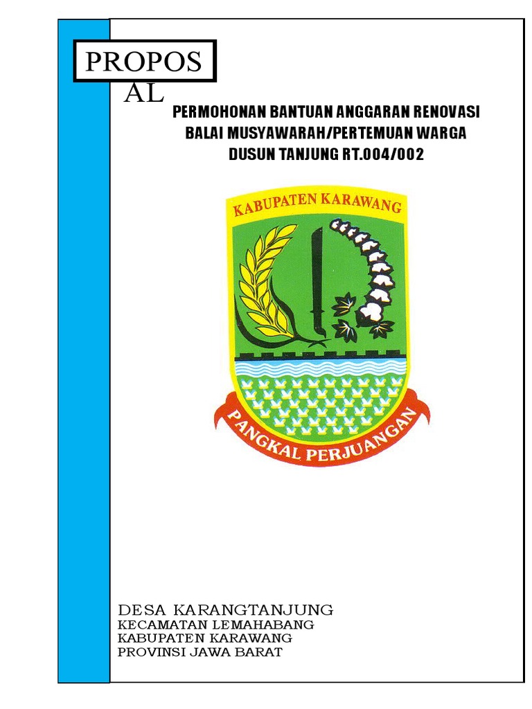 01.proposal Balai Musyawarah Warga | PDF