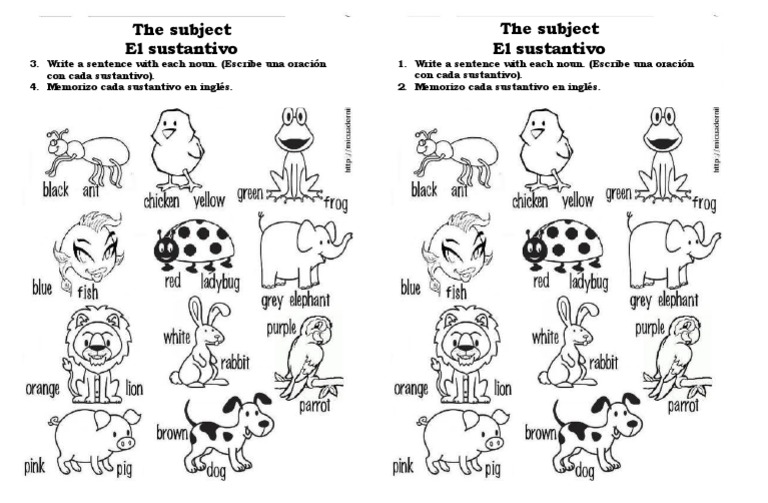 Ejercicios de Sustantivos en Inglés | PDF