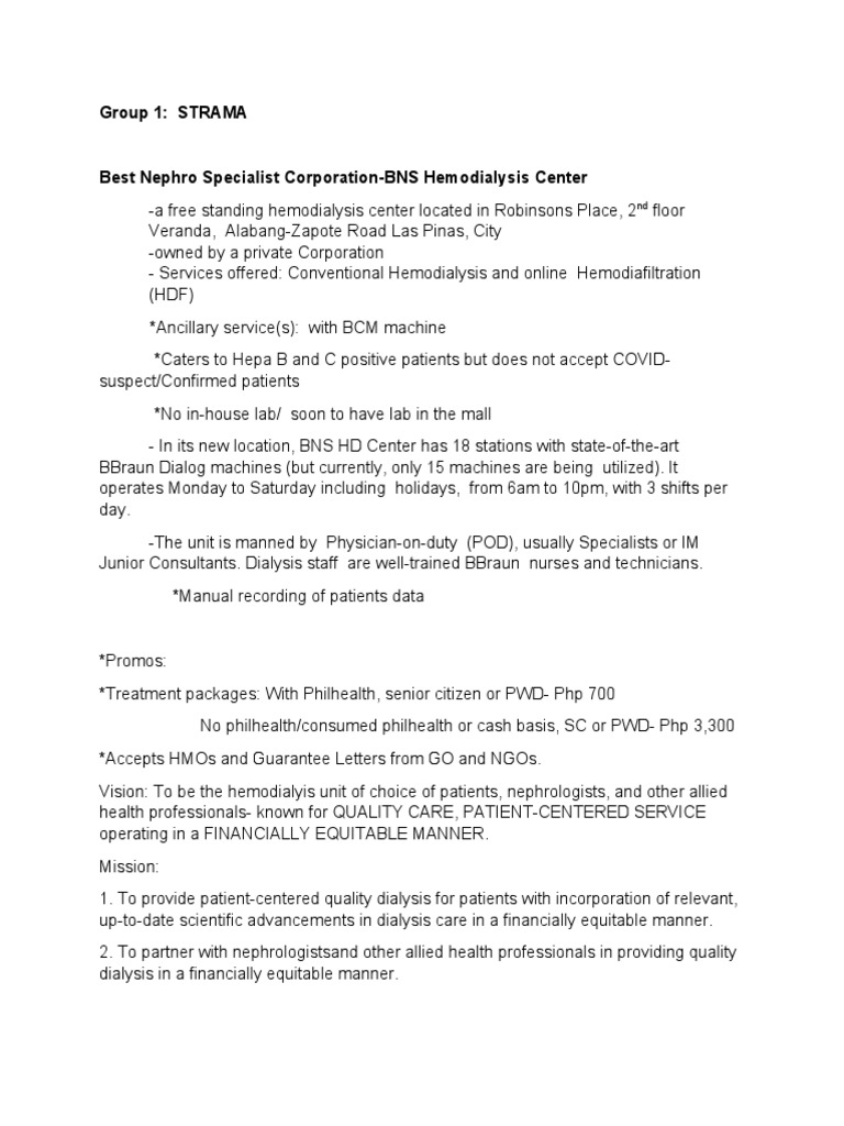 Best Nephro Specialist Corporation-SWOT Anlysis | PDF | Nephrology ...