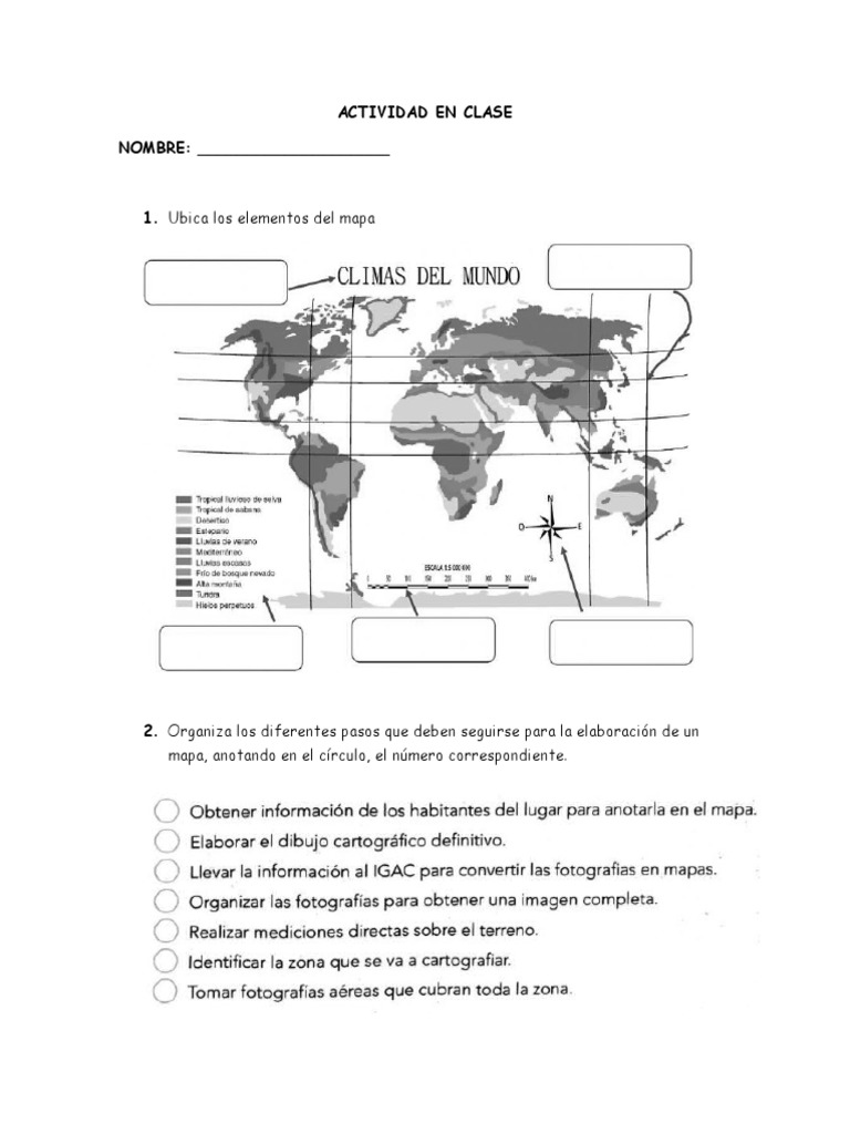 Actividades para Identificar Elementos de Mapas | PDF
