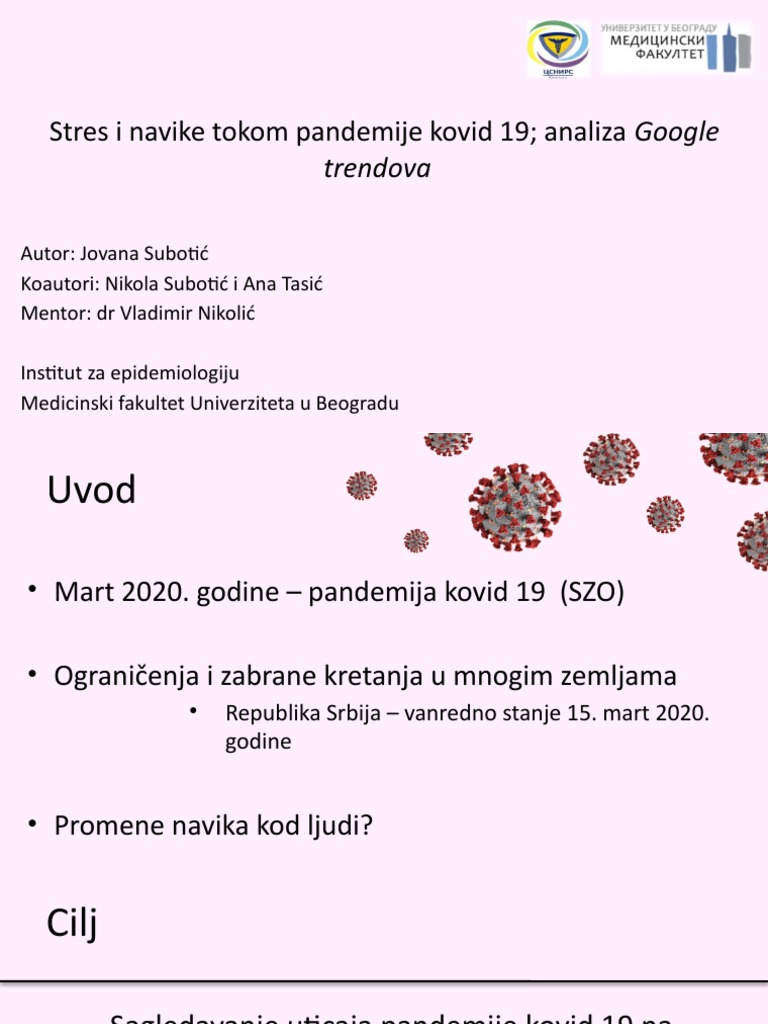 Epidemiologija - Jovana Subotić - Prezentacija | PDF