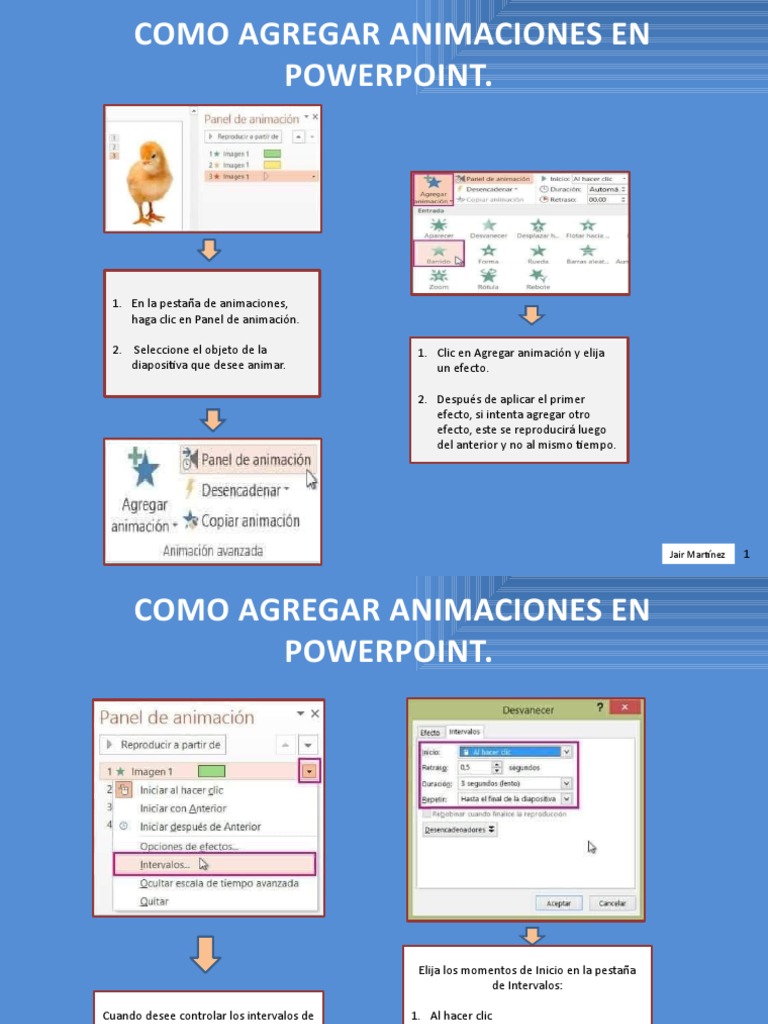 Como Agregar Animaciones en PowerPoint | PDF