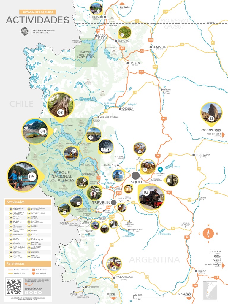 Mapa Turístico de Esquel y Alrededores | PDF