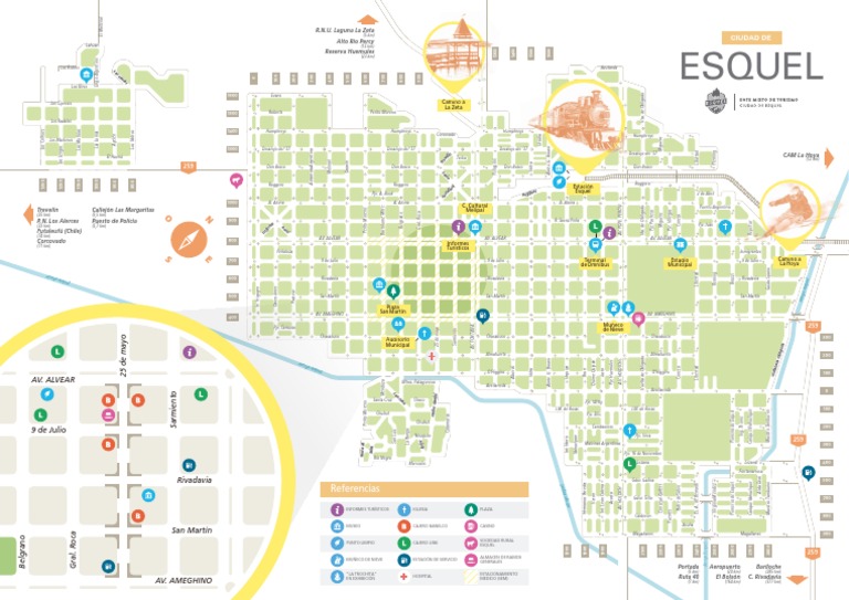 2020 Secretaria Turismo Esquel Mapa Ciudad Esquel - 020645 | PDF | Arboles