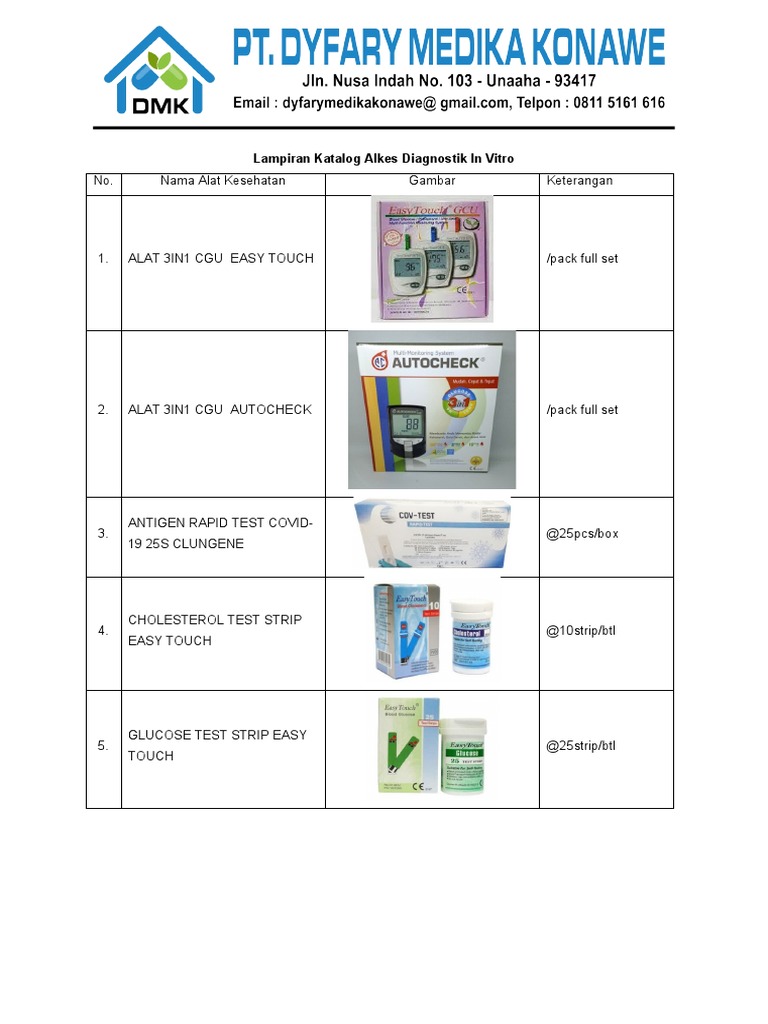 Katalog Alat Kesehatan Diagnostik In Vitro | PDF