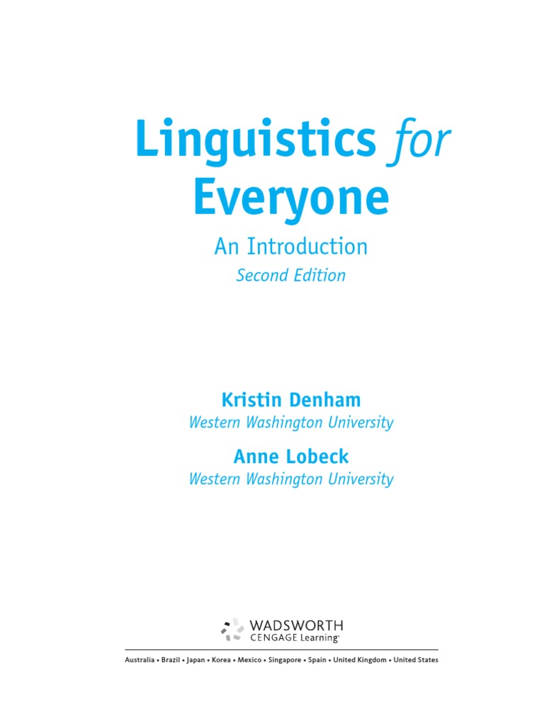 05 - Lobeck - Linguistics For Everyone | PDF | Metaphor | Anthropomorphism