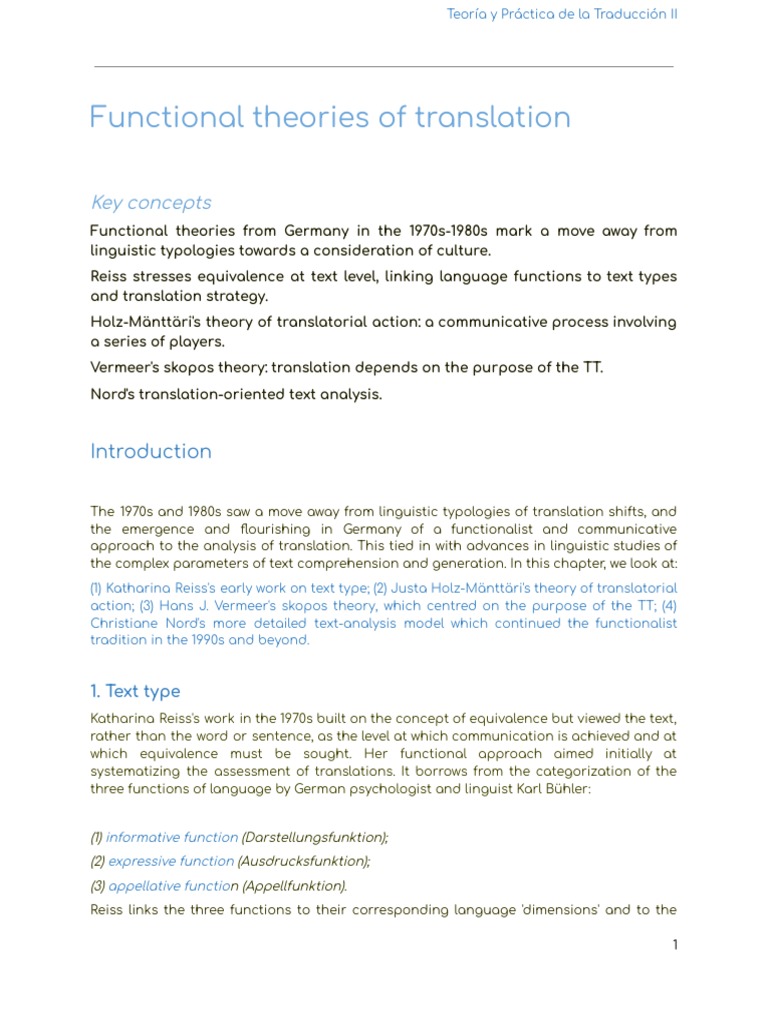 Munday-Functional Theories | PDF | Translations | Communication