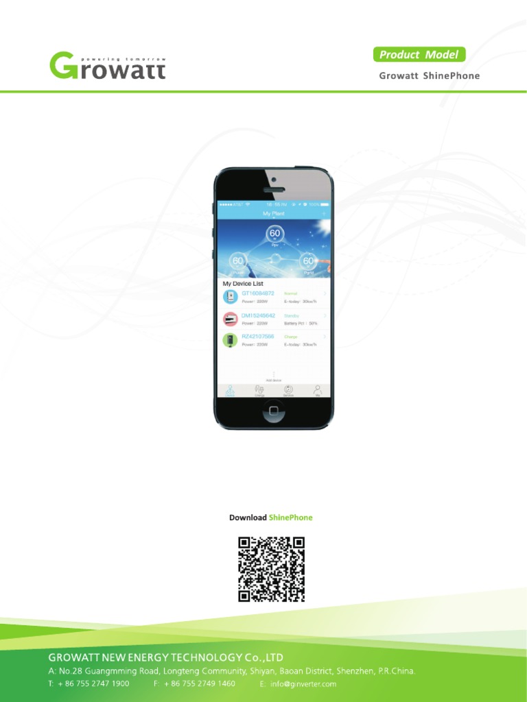 Growatt ShinePhone Datasheet PDF | PDF
