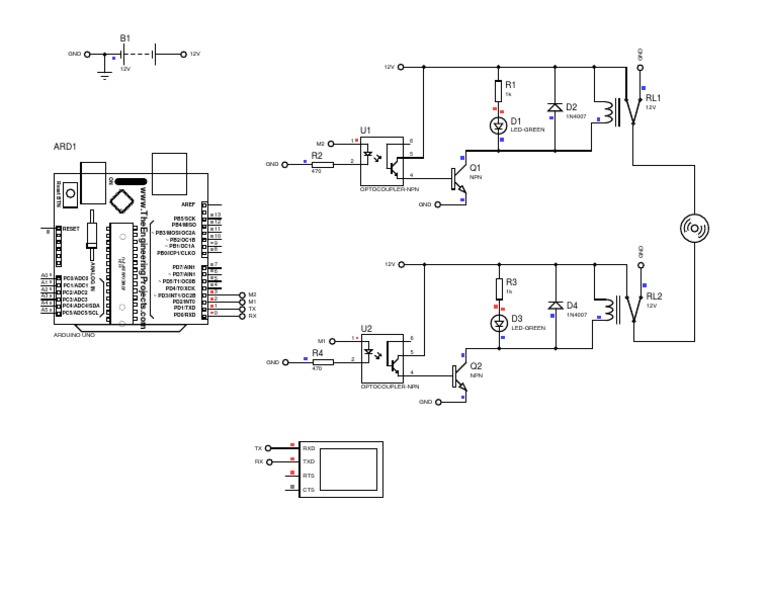 Motor Dc Forward Reverse Arduino Proteus Pdf Computer Engineering