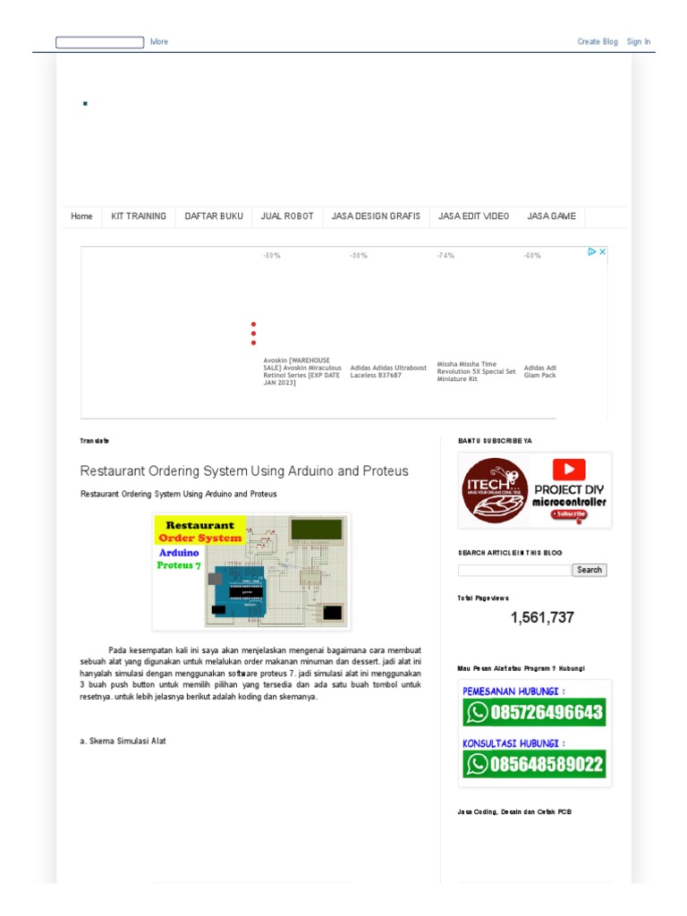 Restaurant Ordering System Using Arduino and Proteus | PDF Restaurant Ordering System Using Arduino and Proteus | PDF