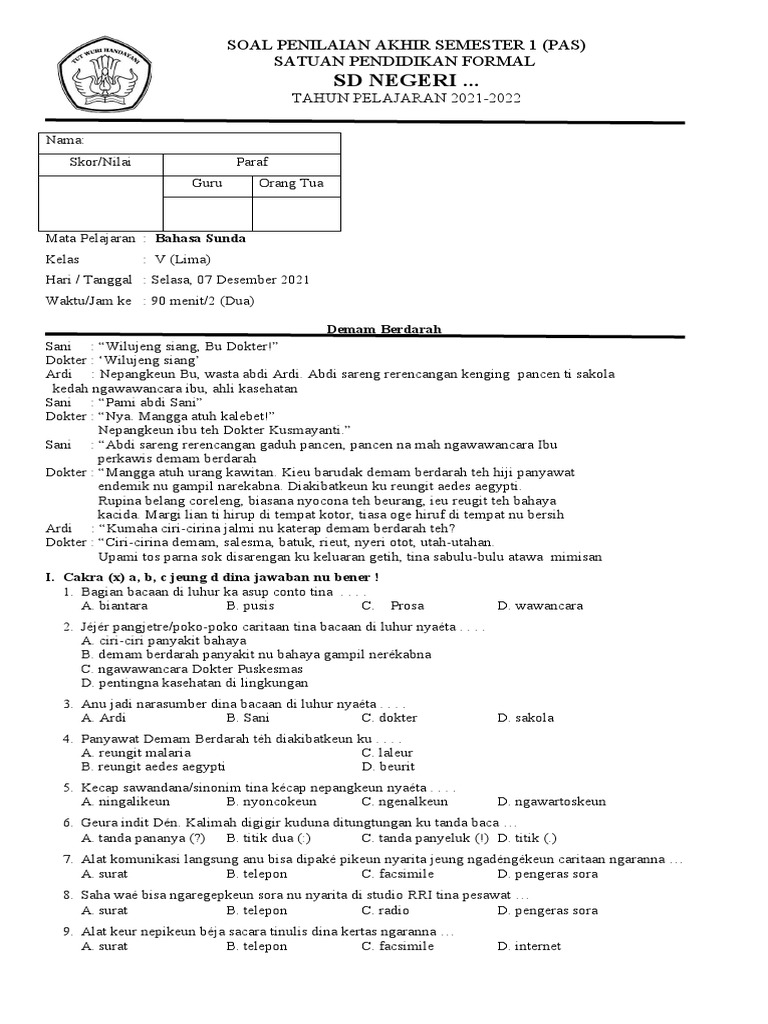 B.sunda Kelas 5 | PDF