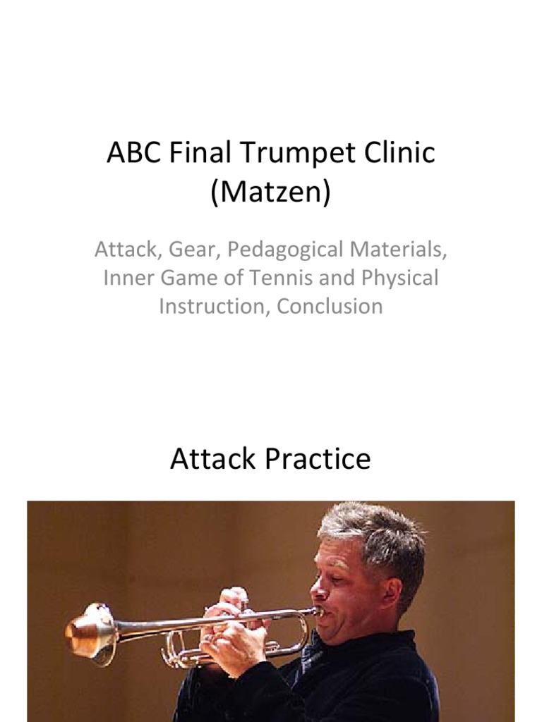 ABCTrumpetClinic 3 Matzen | PDF | Trumpet | Elementary Organology