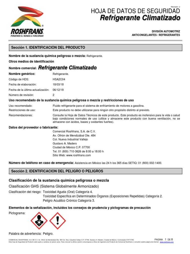 62 HDS Ref Climatizado R6 | PDF | Agua | Contaminación