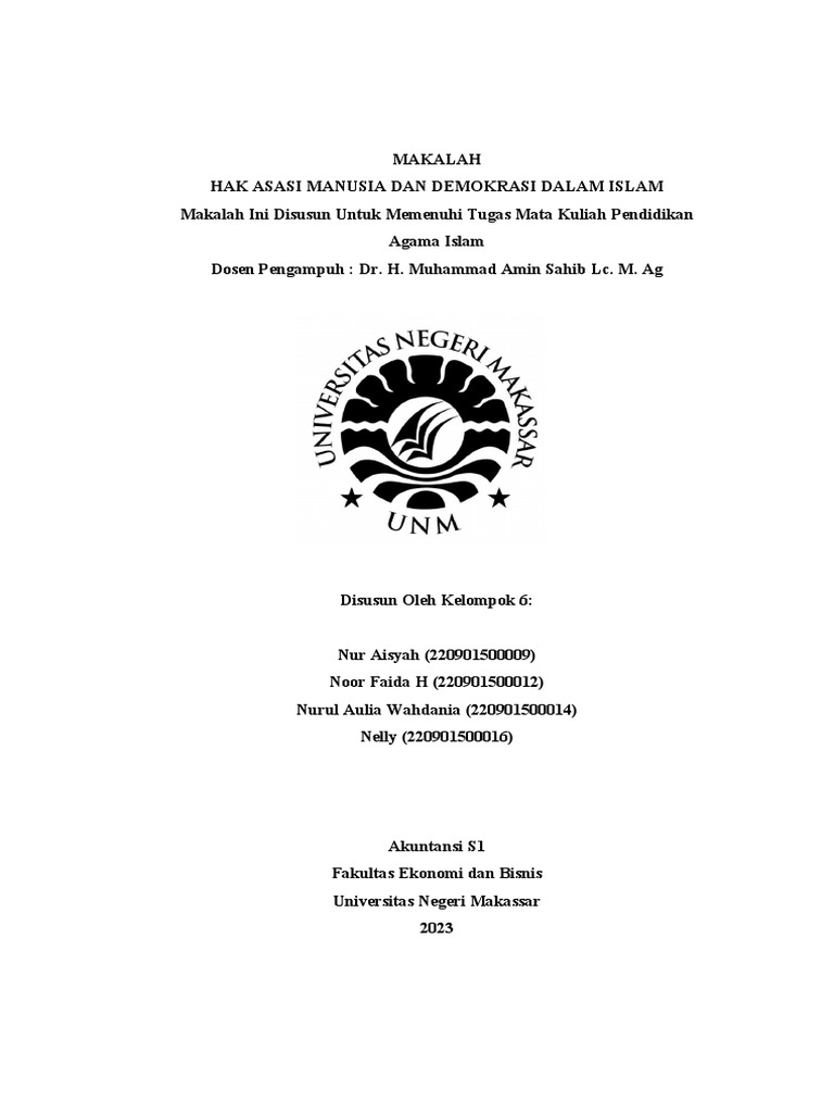 HAM dan Demokrasi dalam Perspektif Islam | PDF