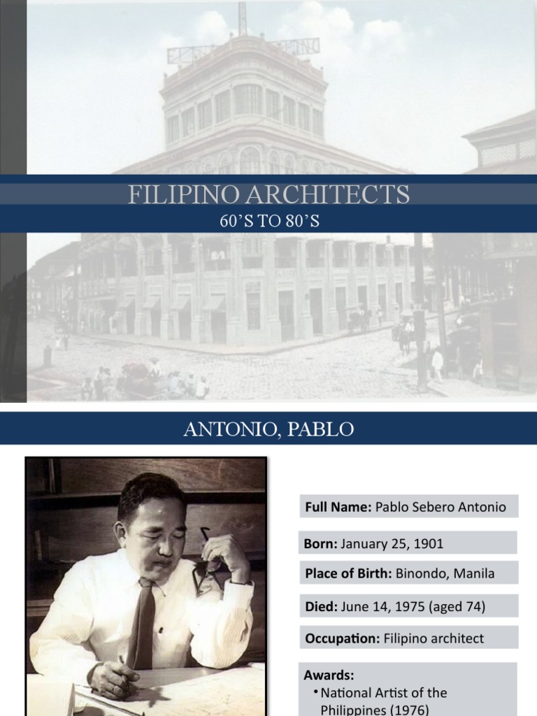 Famous Architects of Phils | PDF | Manila | Philippines