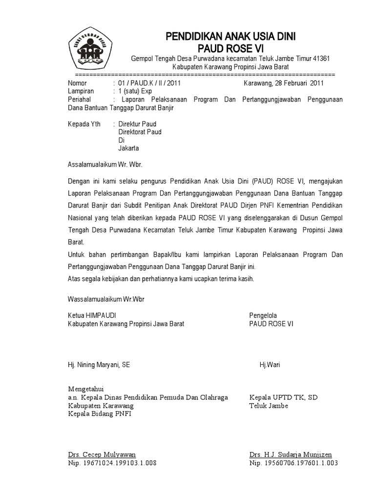 Proposal Bantuan Banjir | PDF