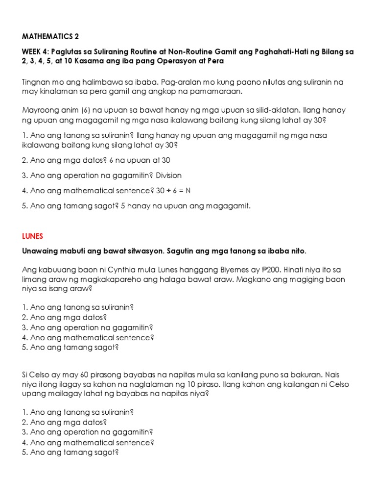 Mathematics 2 Module Week 4 | PDF