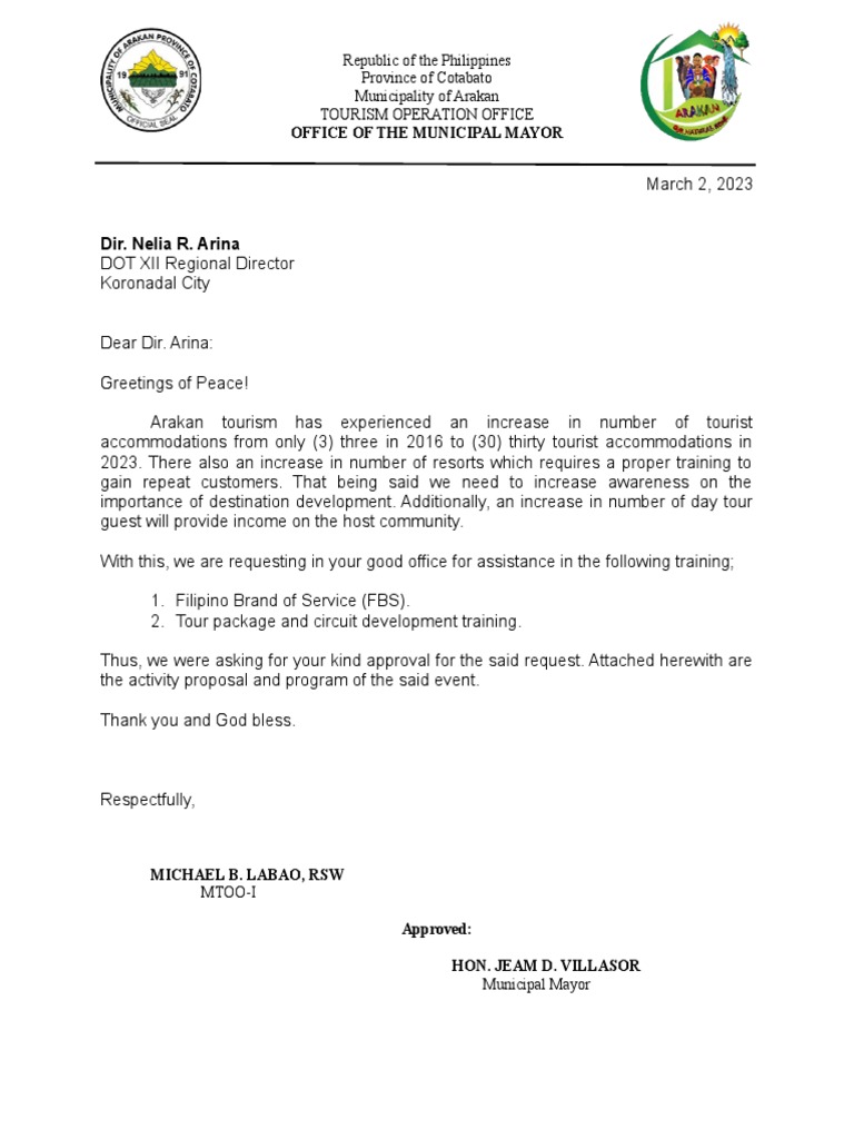 DOT LETTER For TRAINING | PDF