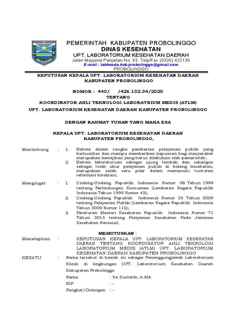 SK - Koordinator Atlm 2020 | PDF