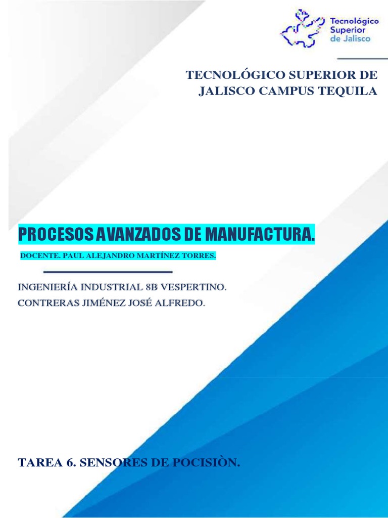 Tarea 6. Sensores de Pocisiòn | PDF | Sensor | Óptica