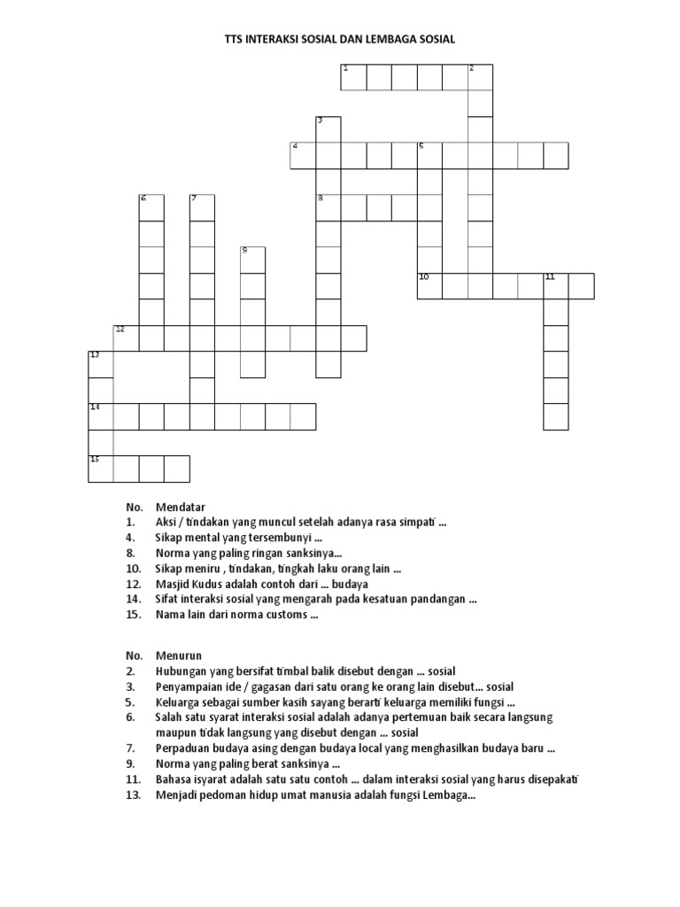 TTS Interaksi Sosial Dan Lembaga Sosial | PDF