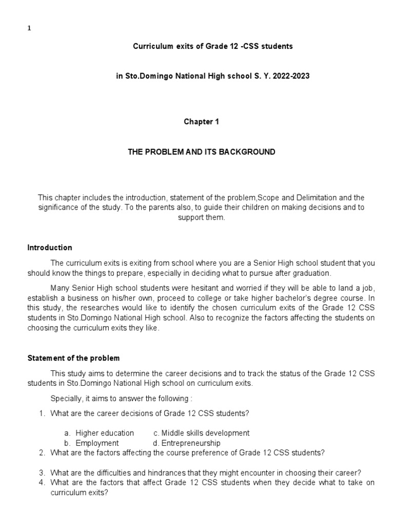 Practical Research - Chapter 1 | PDF | Curriculum | Cognition Practical Research - Chapter 1 | PDF | Curriculum | Cognition