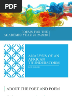 A Stylistic Analysis on the Poem an African Thunderstorm | PDF | Poetry