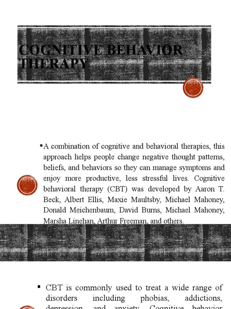 Cognitive Behavior Therapy | PDF | Cognitive Behavioral Therapy | Psychotherapy