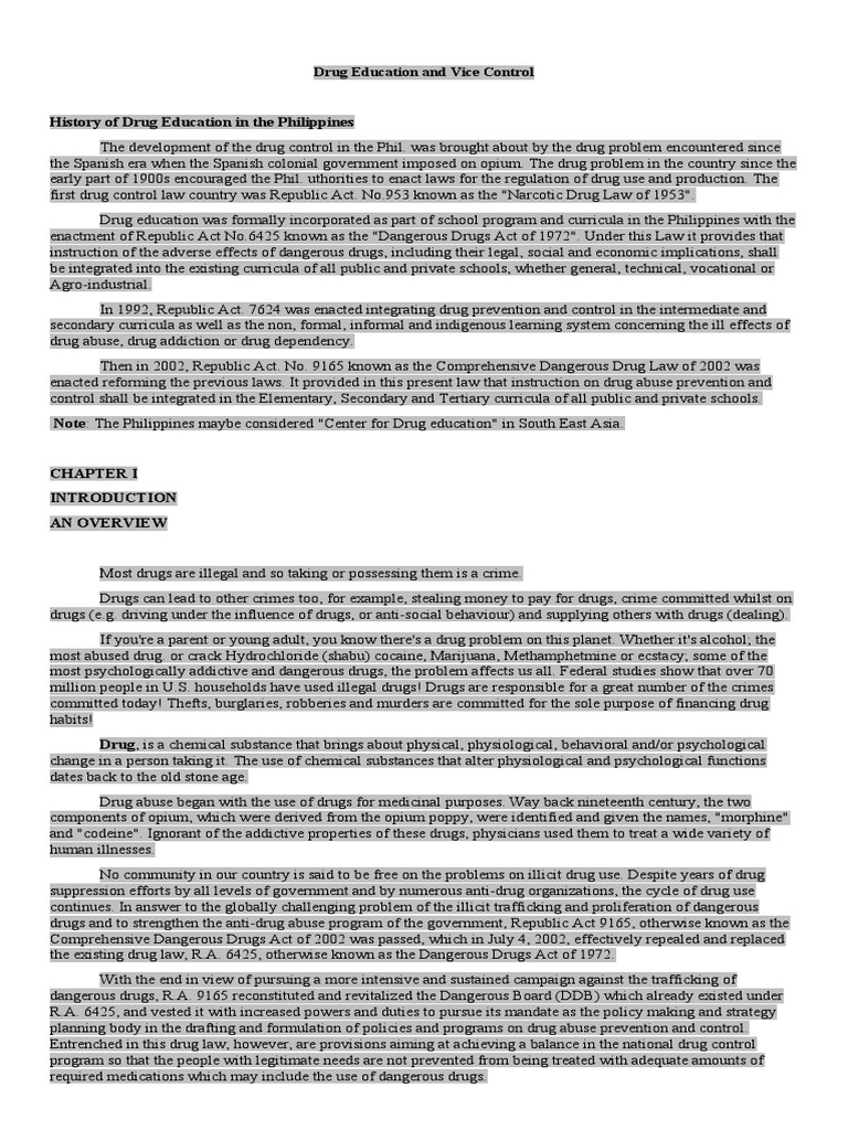 Drug Education and Vice Control | PDF | Cannabis | Opium