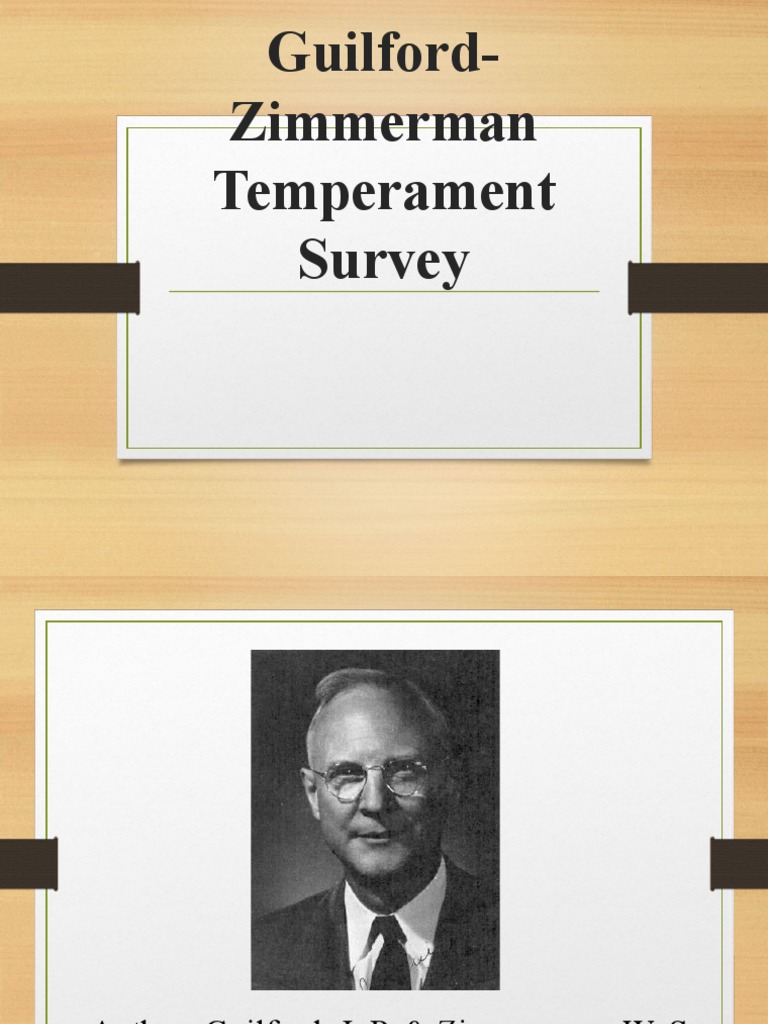 Guilford-Zimmerman Temperament Survey | PDF | Temperament ...