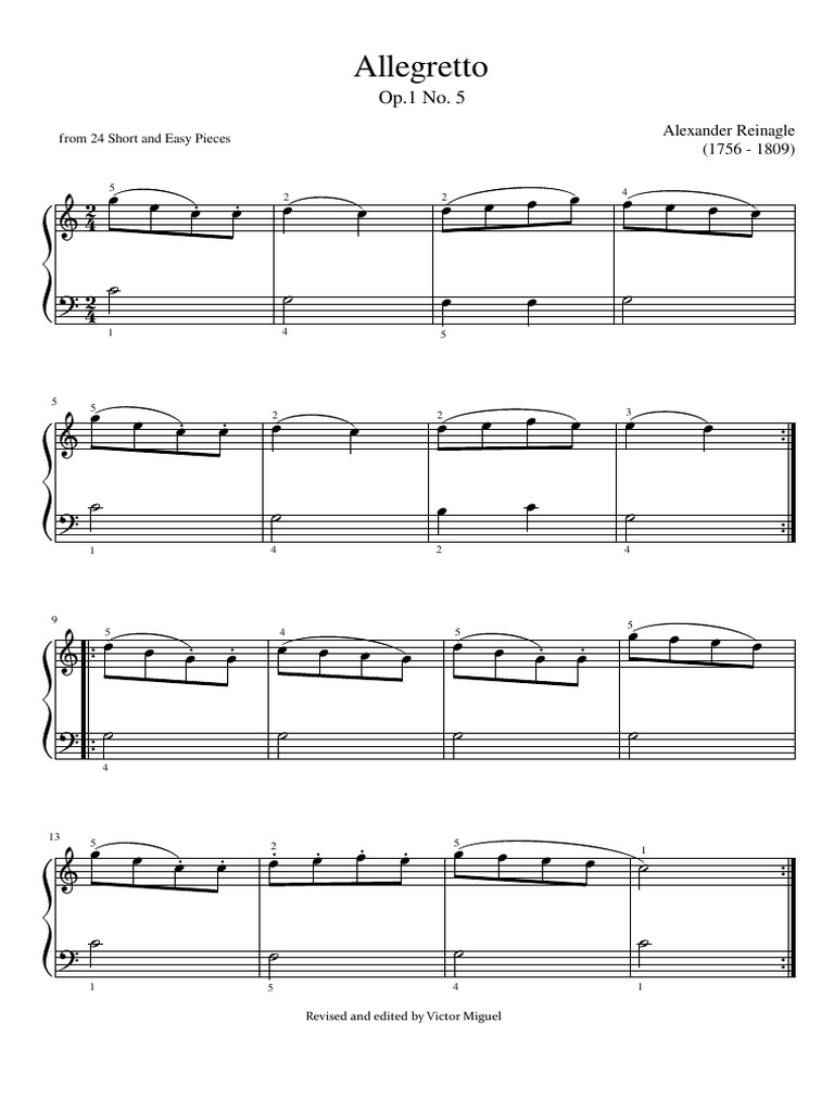 Allegretto No. 05 - Alexander Reinagle | PDF