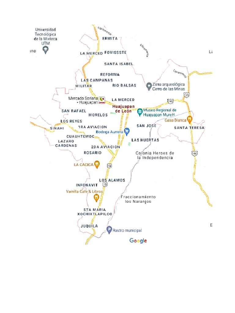 Mapa o Croquis Huajuapan | PDF