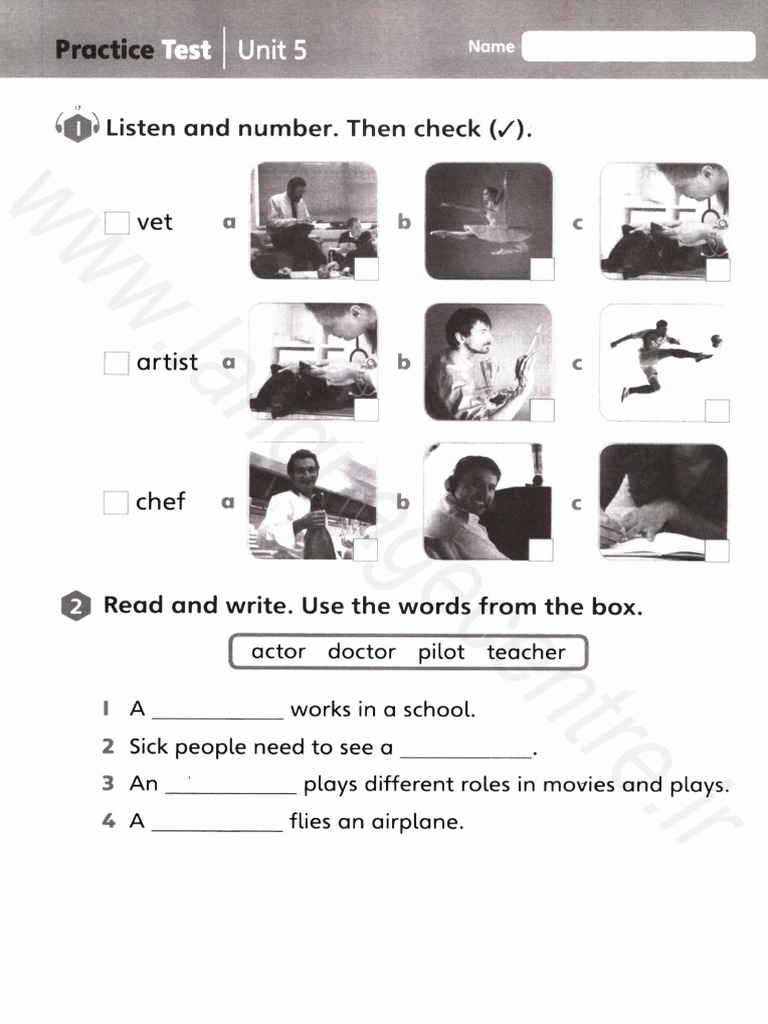 Big English 2 Test Unit 5 (WWW - Languagecentre.ir) | PDF