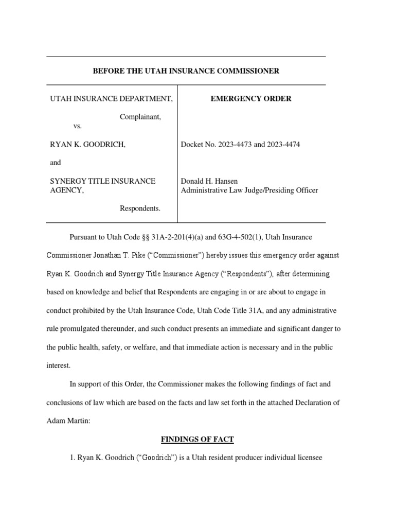 4473-4474 Orders | PDF | Insurance | Title Insurance