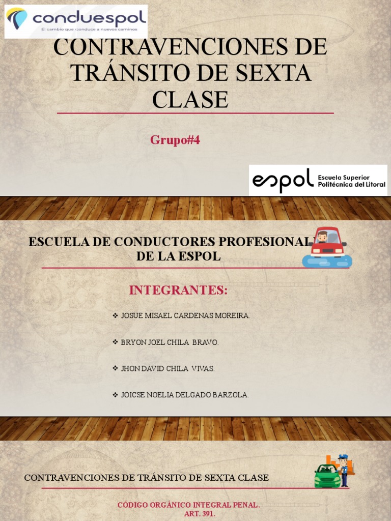 Contravenciones de Tránsito de Sexta Clase | PDF | Licencia de conducir | Vehículos