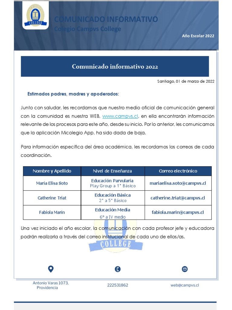 Comunicado Informativo | PDF