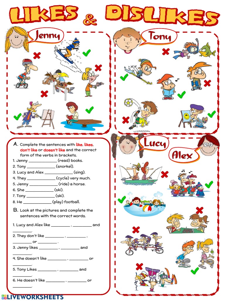 Likes and Dislikes PDF | PDF | Language Families | Languages