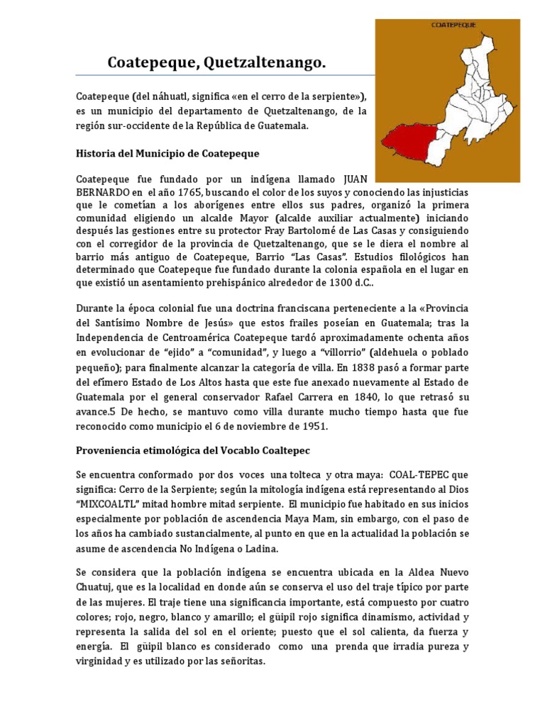 Monografia de Coatepeque | PDF