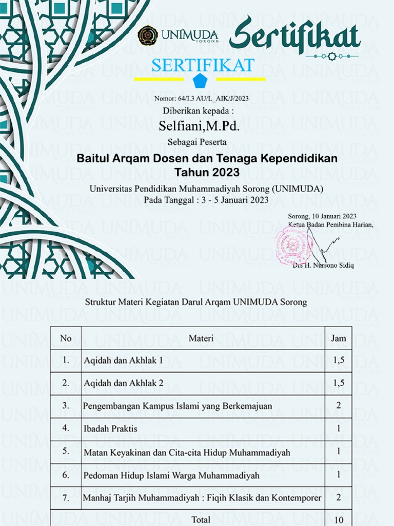 Sertifikat Selfiani Part 1-Merged PDF | PDF