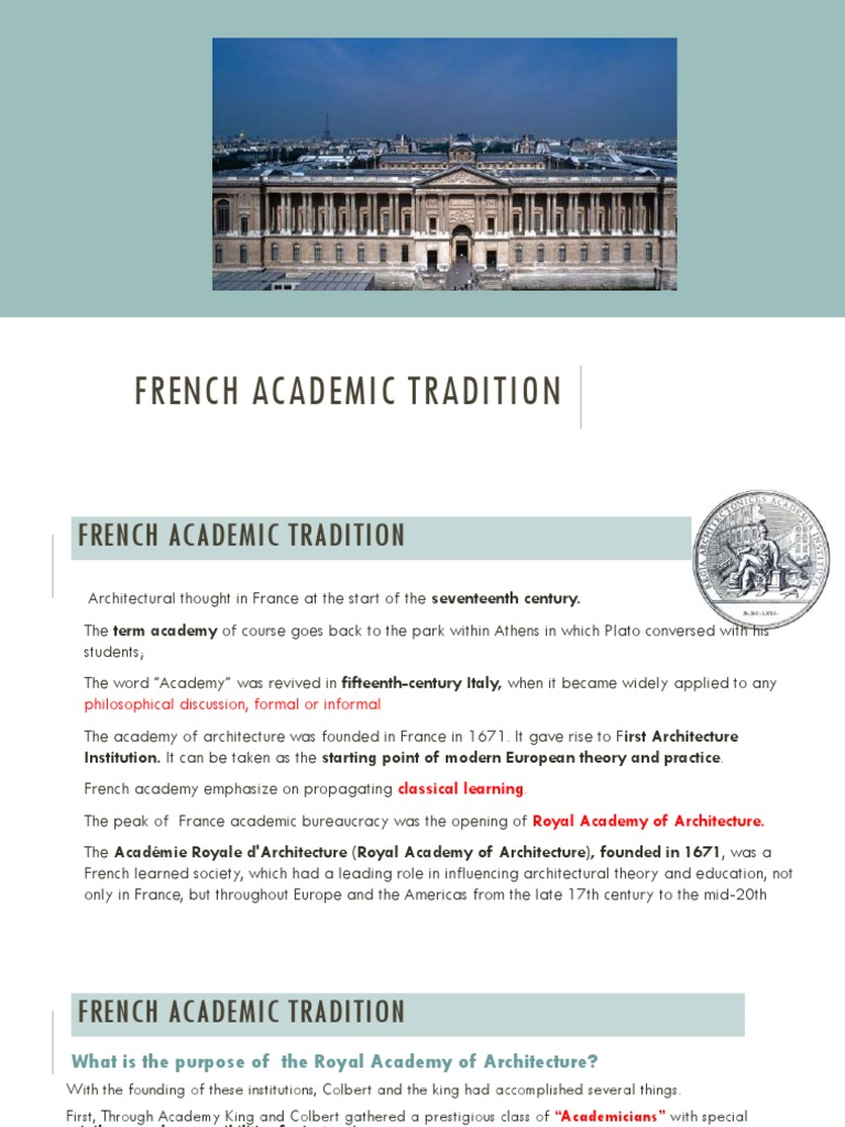 French Academic Tradition in Architecture | PDF