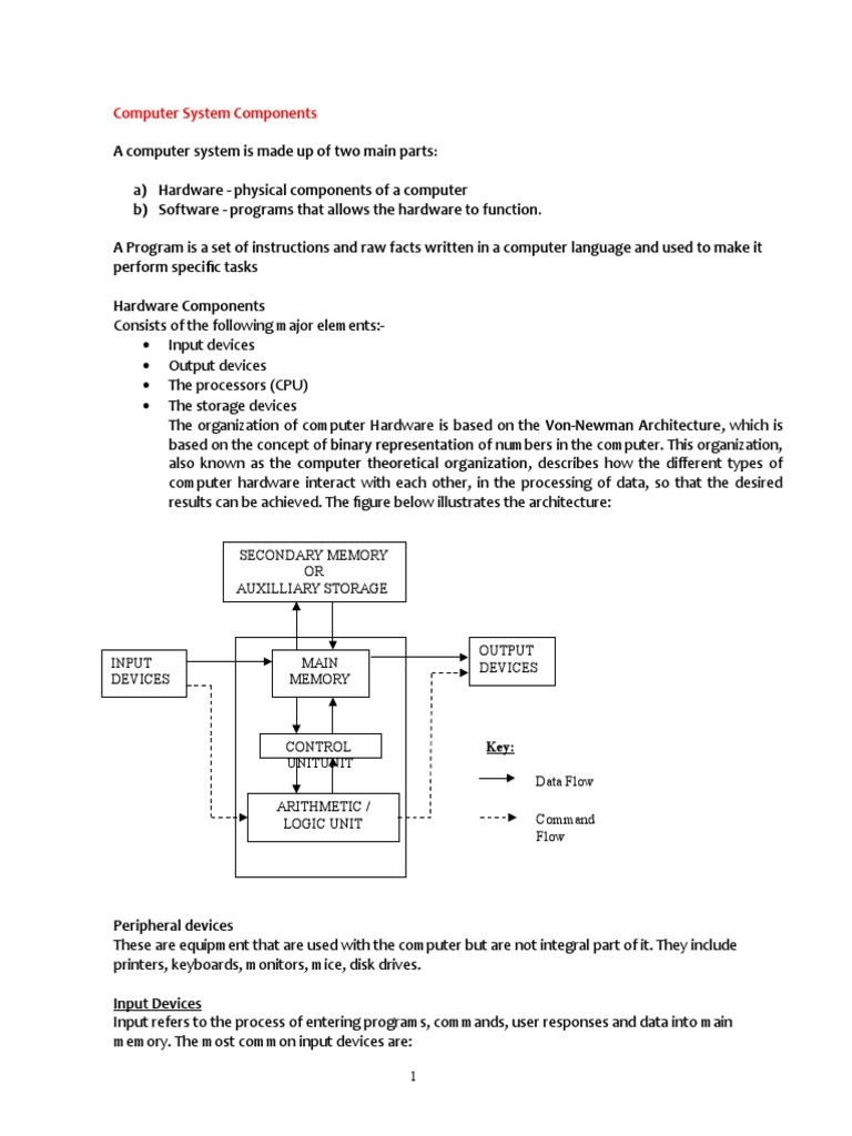 Class Notes - Computer Hardware | PDF | Computer Data Storage | Random ...