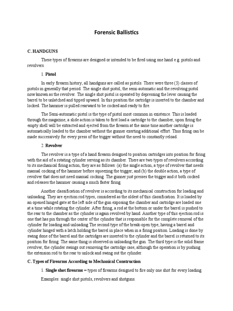 Forensic Ballistics - 3 | PDF | Revolver | Trigger (Firearms)