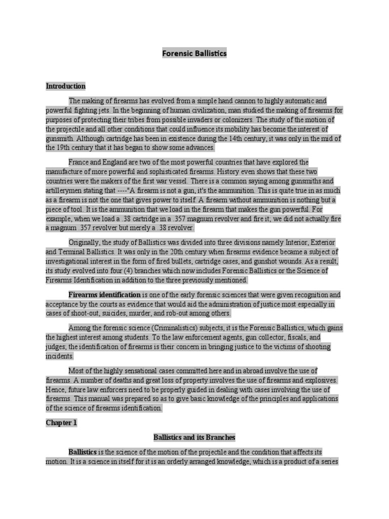 Forensic Ballistics | PDF | Gun Barrel | Cartridge (Firearms)