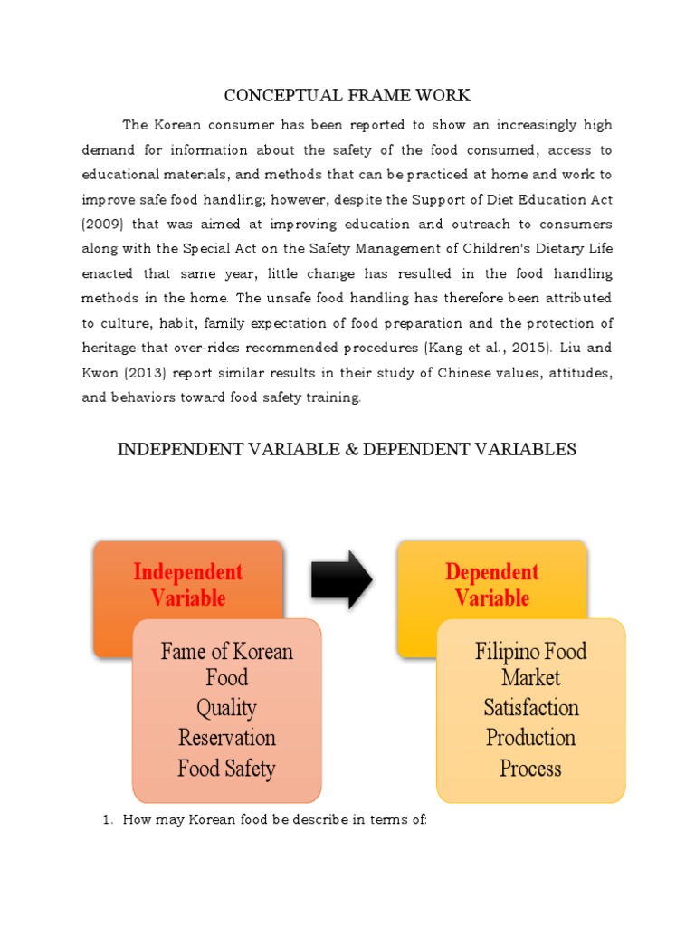 Theoretical-Frame-Work 2 | PDF | Food Safety | Cuisine