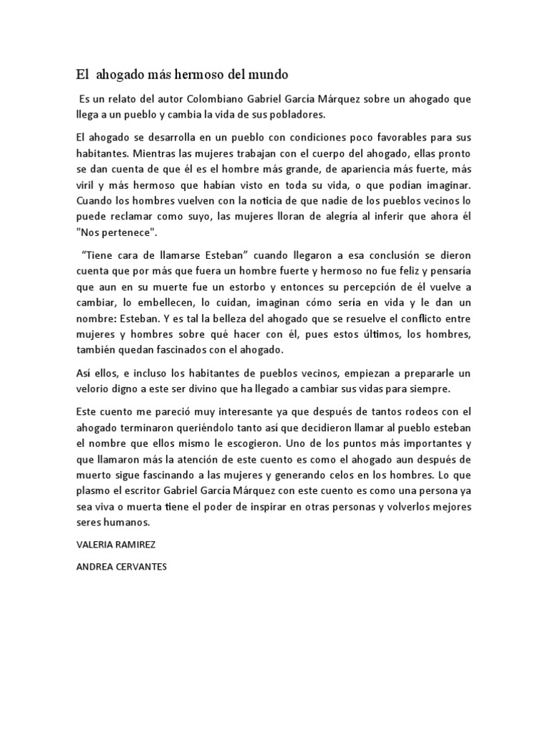 El Ahogado Más Hermoso Del Mundo | PDF | Poesía