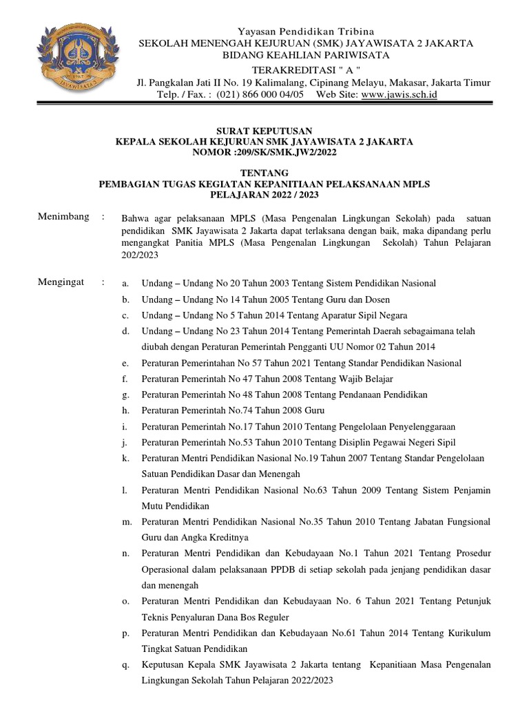 SK MPLS 2022-2023 | PDF