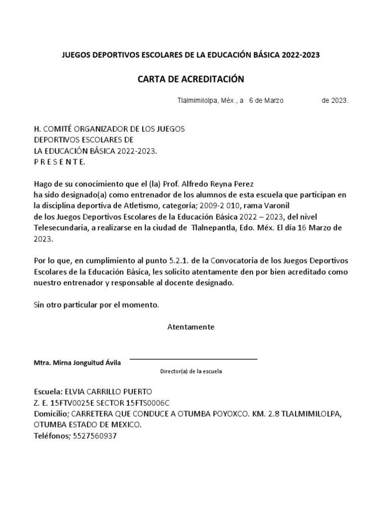 Oficio Deporte | PDF