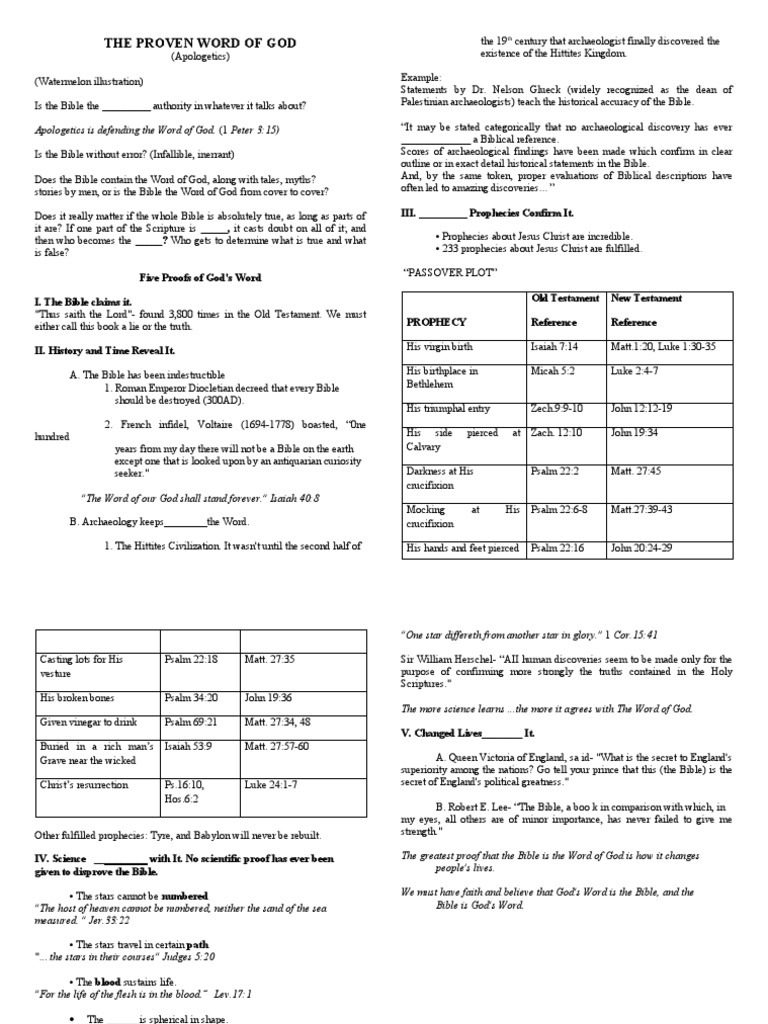 L3 THE PROVEN WORD OF GOD (Student Copy) | PDF | Biblical Inerrancy | Bible
